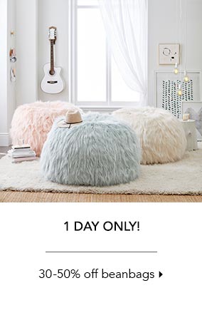 Ivory Polar Bear Faux Fur Beanbag Pbteen