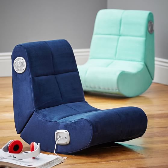 Suede Mini Rocker Speaker Chair | PBteen