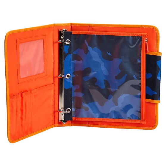 Gear-Up Blue Camo w/ Orange Trim Homework Holder | PBteen