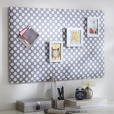 Dot Pin-It Pinboard, Gray | PBteen