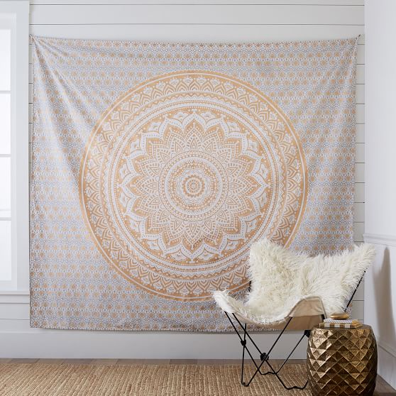Printed Tapestry, Gold/White | PBteen