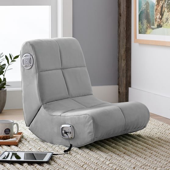 Suede Mini Rocker Speaker Chair | PBteen