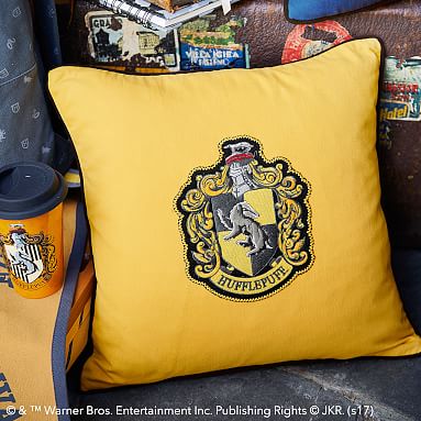 HARRY POTTER™ House Patch Hufflepuff™ Pillow Cover | PBteen