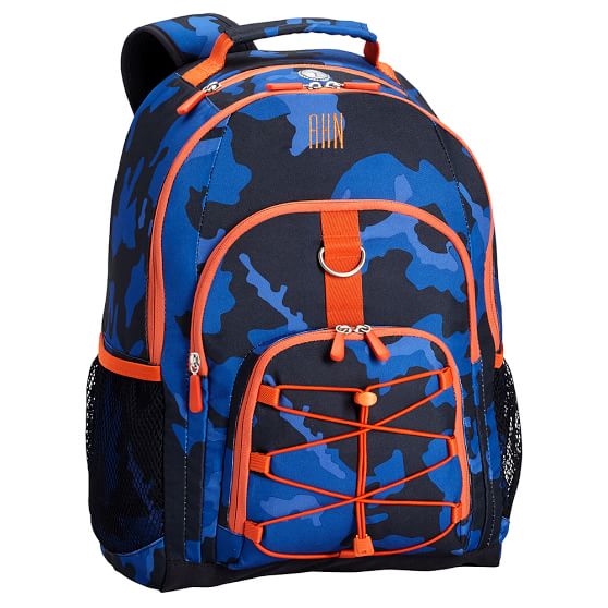 Gear-Up Blue Camo w/ Orange Trim Backpack | PBteen