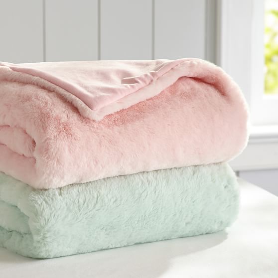 Pastel Faux Fur Throw | PBteen