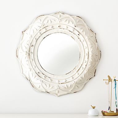 Antique White Framed Mirror | PBteen
