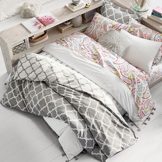 Lucky Clover Reversible Duvet Cover + Sham | PBteen