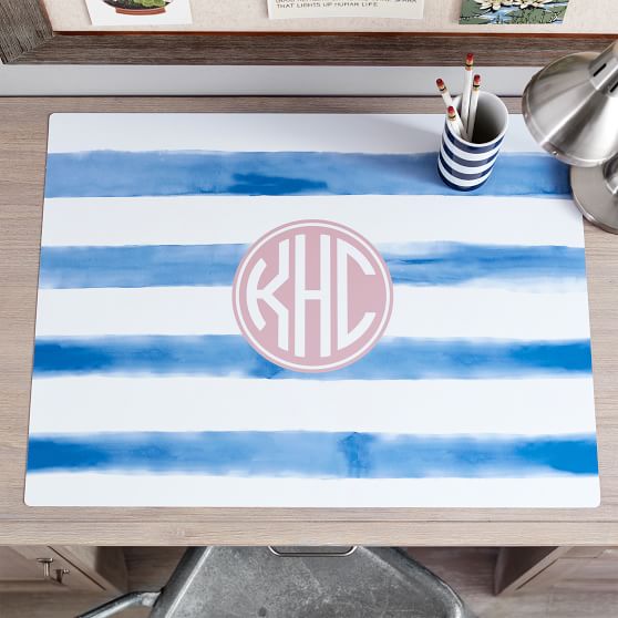 Personalized Desk Mat, Painted Stripe | PBteen