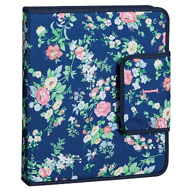 Gear-Up Navy Ditsy Floral Homework Holder | PBteen