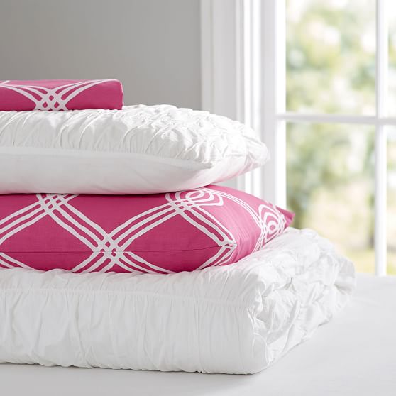 Ruched & Infinity Stripe Deluxe Value Duvet Set | PBteen
