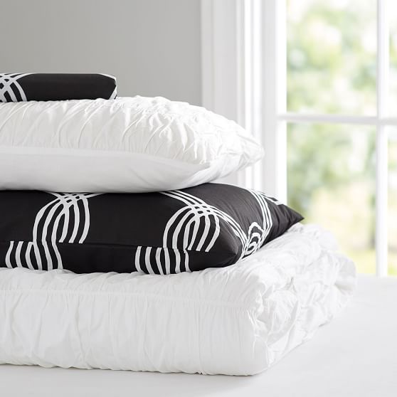 Ruched & Infinity Stripe Deluxe Value Duvet Set | PBteen