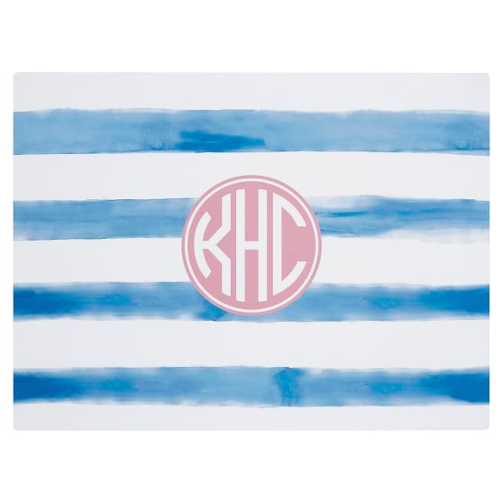 Personalized Desk Mat, Painted Stripe | PBteen