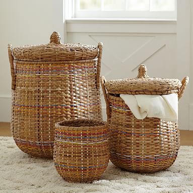 Woven Multi-Colored Baskets | PBteen