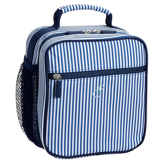 Gear-Up Navy Mini Stripe Classic Lunch Bag | PBteen