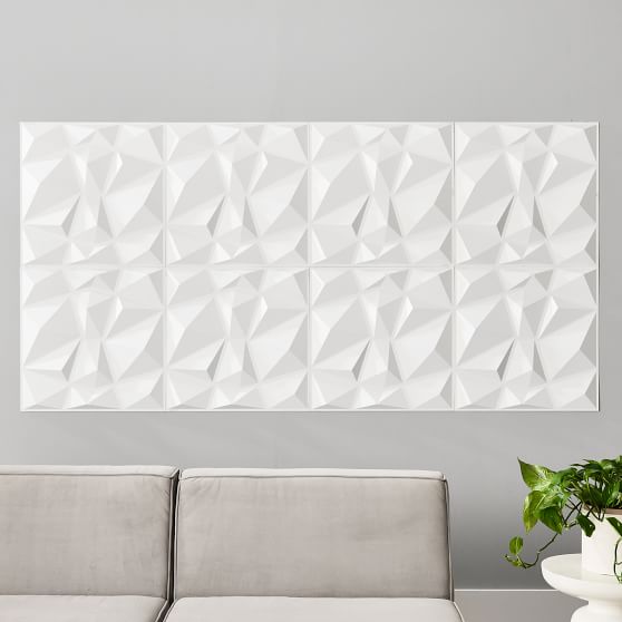 Dimensional Geometric Wall Tiles, Set of 8 | PBteen