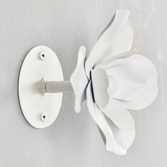 Metal Flower Wall Hooks, Set of 3 | PBteen