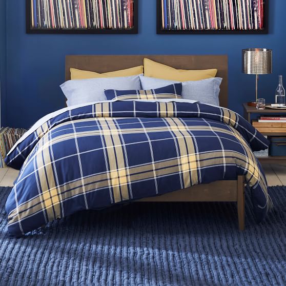 Textured Wool Rug, Navy | PBteen