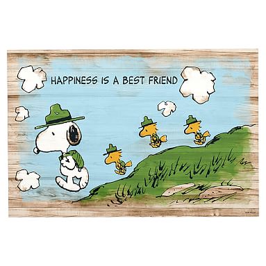 Peanuts® "Happiness is a Best Friend" Canvas Art | PBteen