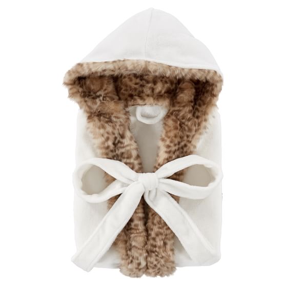 Faux-Fur Hooded Teen Robe | Pottery Barn Teen