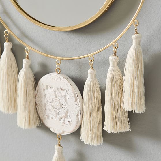 Tassel Mirror Wall Hanging | PBteen
