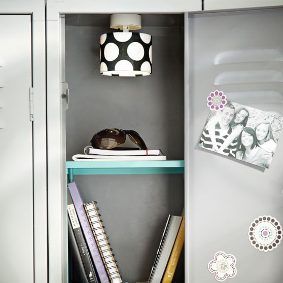 Black Dottie Pendant Locker Light | Locker Decorations | Pottery Barn Teen