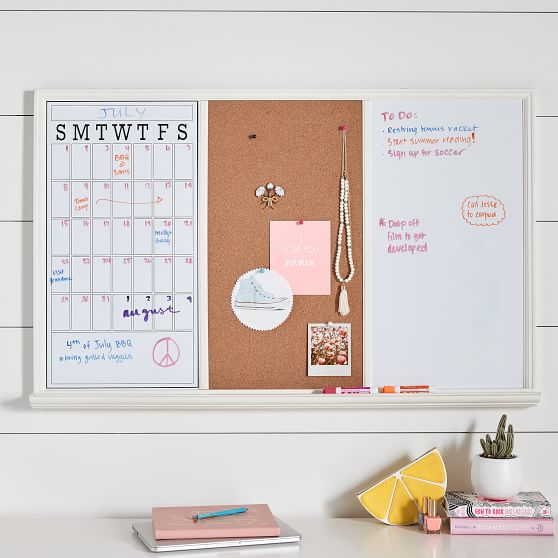 Study Wall Board, Triple | Wall Organizers | Pottery Barn Teen