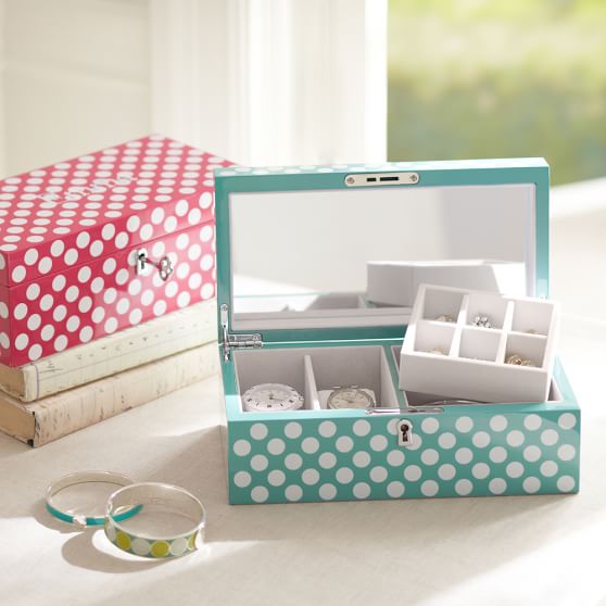 Perfectly Preppy Jewelry Boxes | Jewelry Storage | Pottery Barn Teen