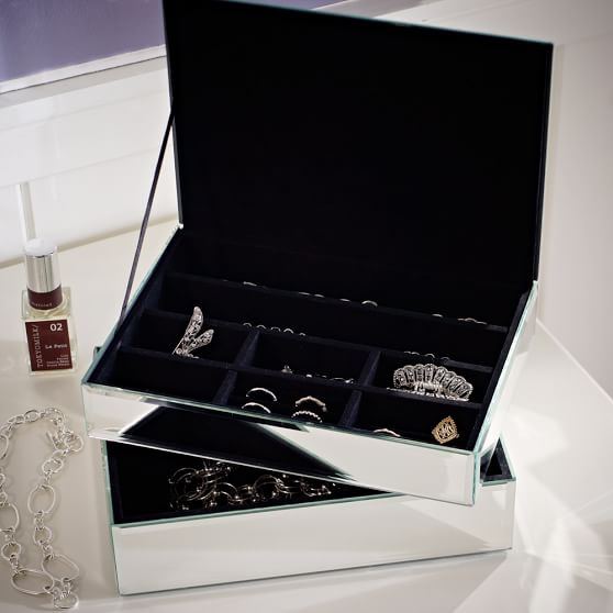 Mirrored Stackable Jewelry Box | Jewelry Storage | Pottery Barn Teen