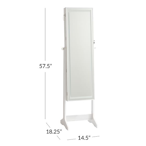 Heirloom Light Up Full-Length Jewelry Mirror Safe | Pottery Barn Teen