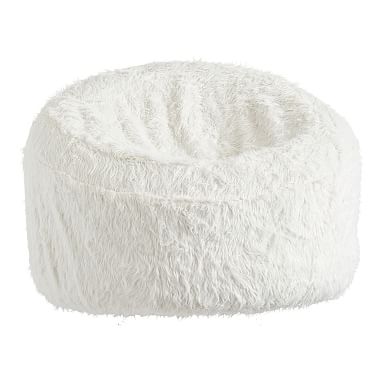 Inflatable Faux-Fur Ivory Chair | Pottery Barn Teen