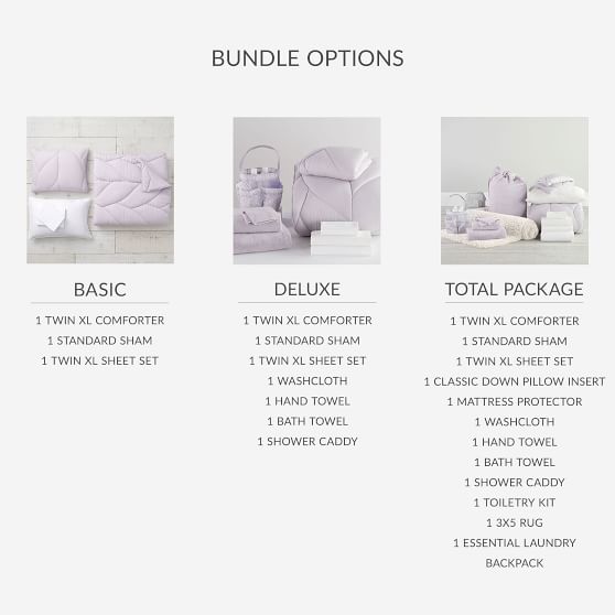 Puffy Twin XL Comforter Bundle | Pottery Barn Teen